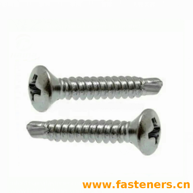 DIN EN ISO 15483 Cross Recessed Raised Contersunk Head Drilling Screws ...
