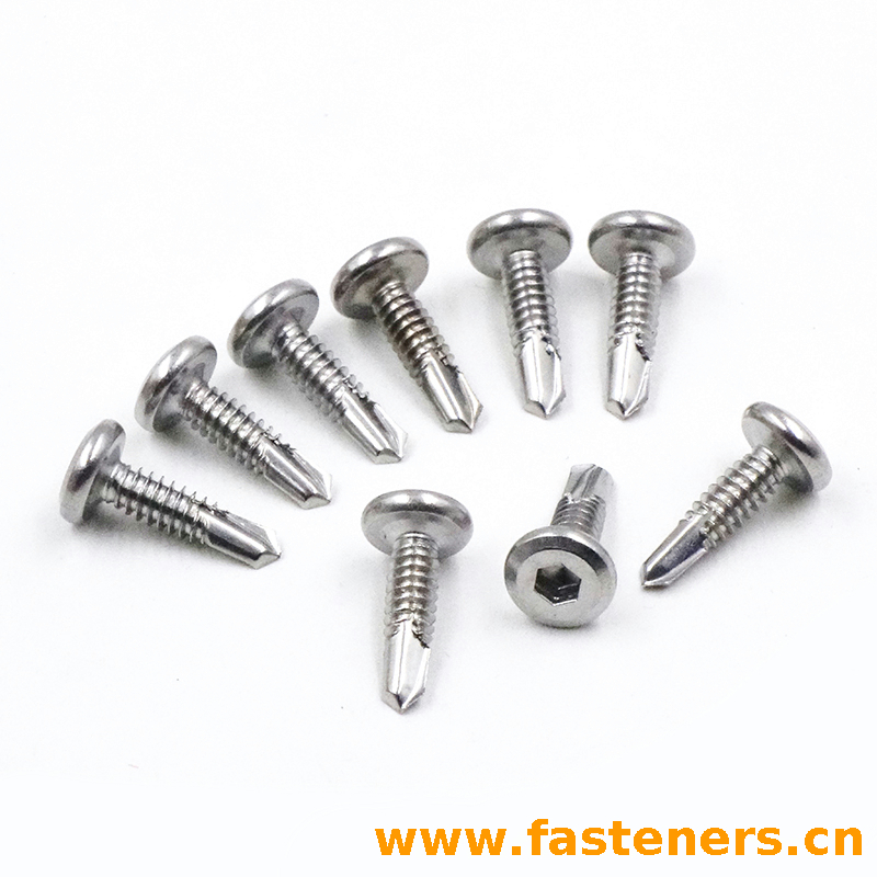 stainless steel QC/T875 Hexalobular Socket Pan Head Self Drilling Screws With Tapping Serew ...